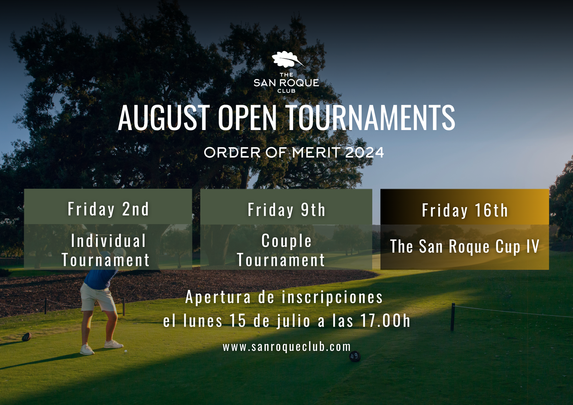Summer Tournaments Open to Visitors - The San Roque Club